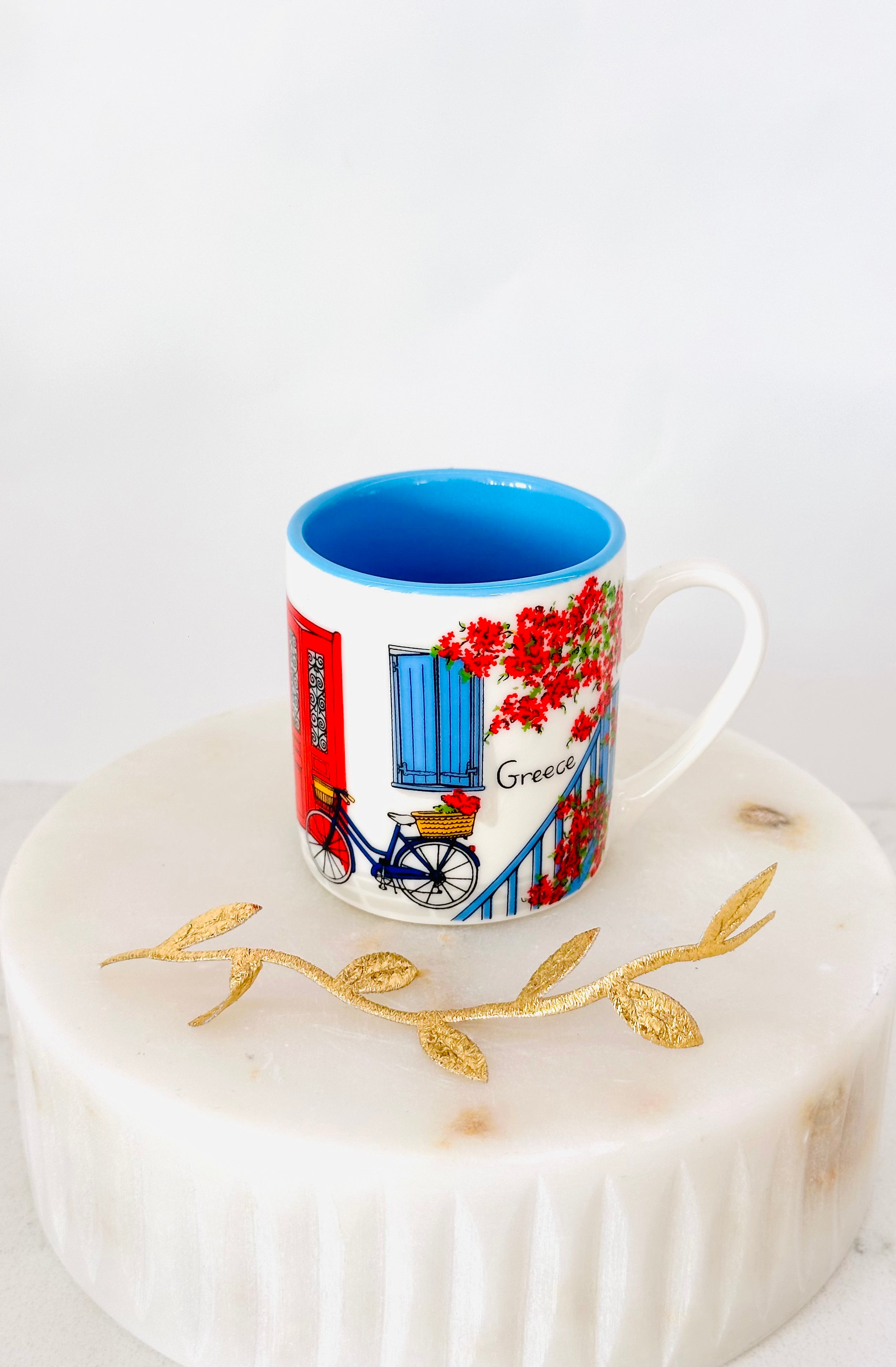 Kalimera Greek Door Bougainvillea Espresso Mug – Matakii Shop